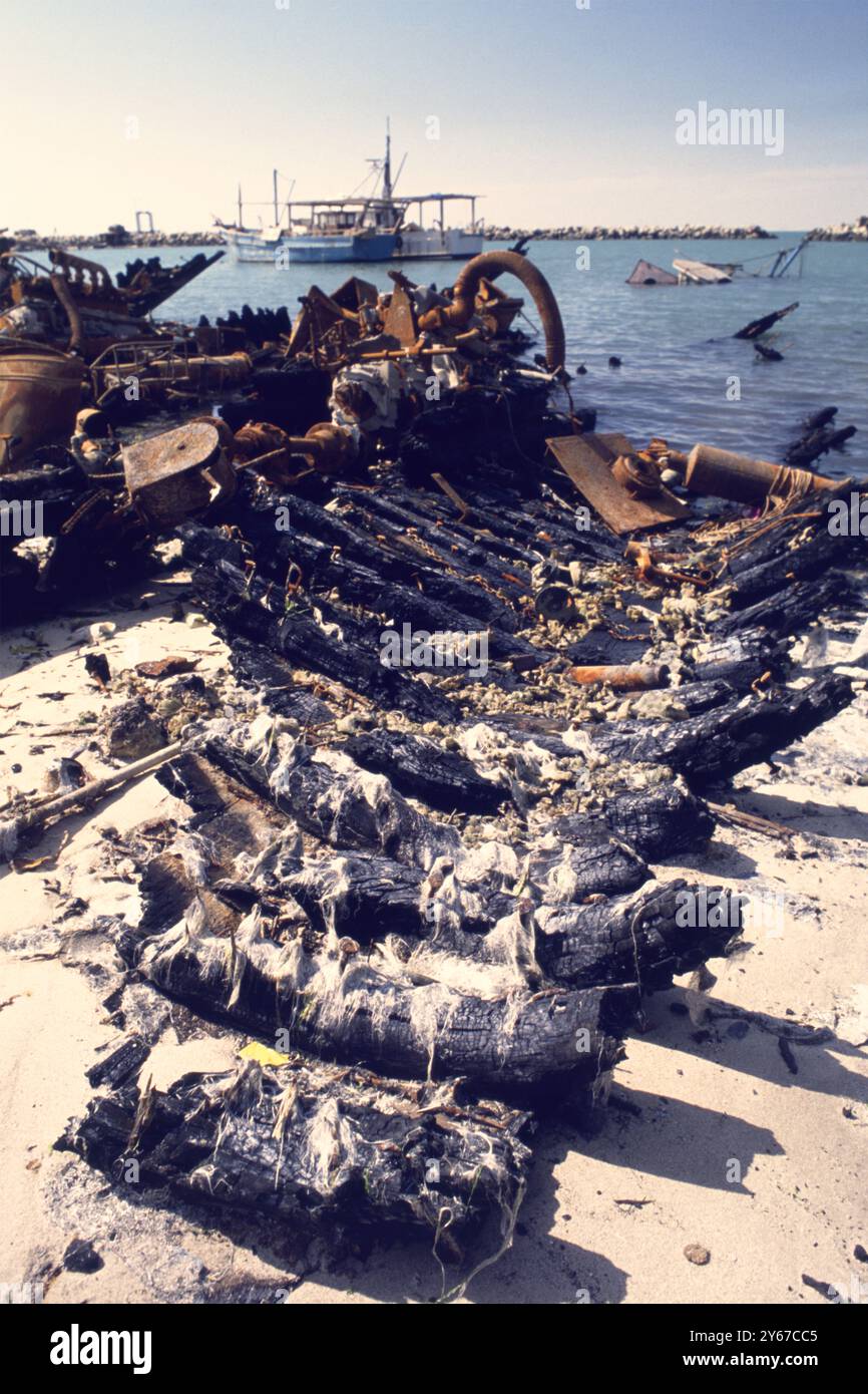 First Gulf War: 8th March 1991 Destroyed by the fleeing Iraqi Army, the ...