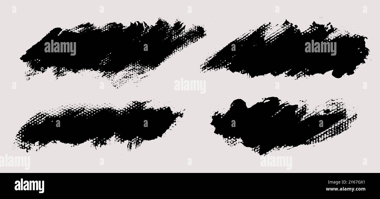 Brush strokes vector. Painted rectangles set Stock Vector Image & Art ...