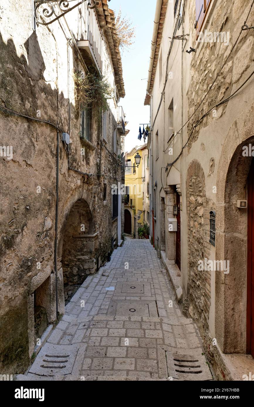 A street of Cusano Mutri, a village in Campania, Italy Stock Photo - Alamy