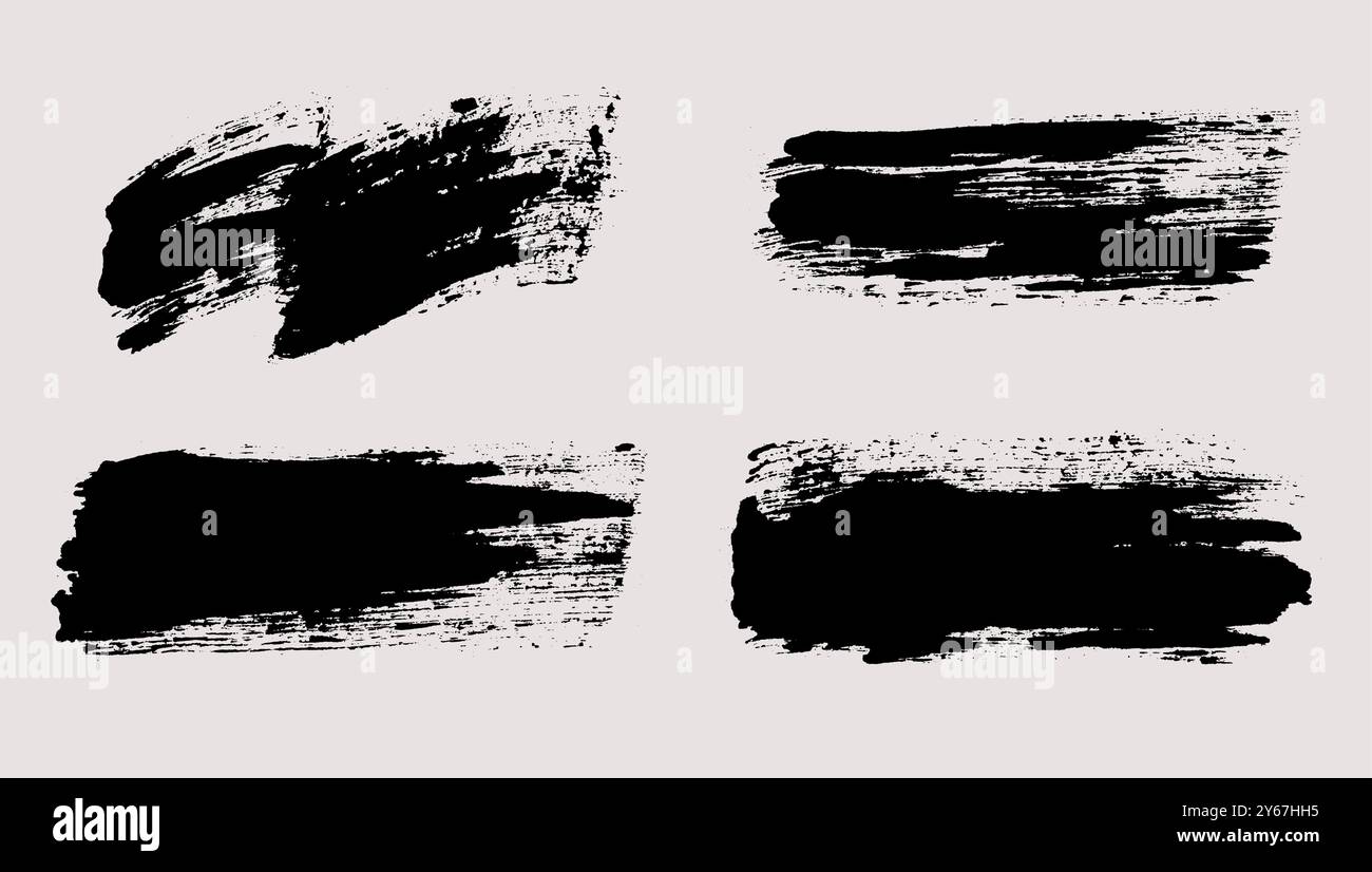 Brush strokes vector. Painted rectangles set Stock Vector Image & Art ...