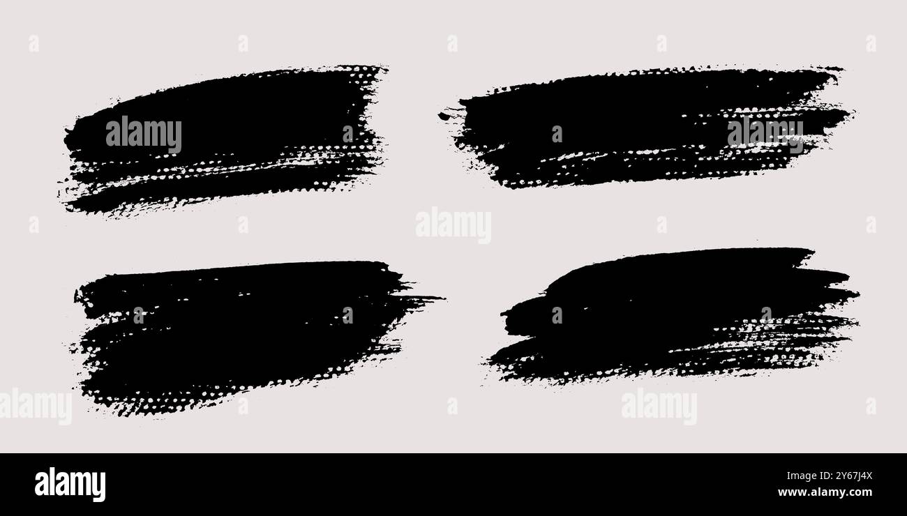 Brush strokes vector. Painted rectangles set Stock Vector Image & Art ...