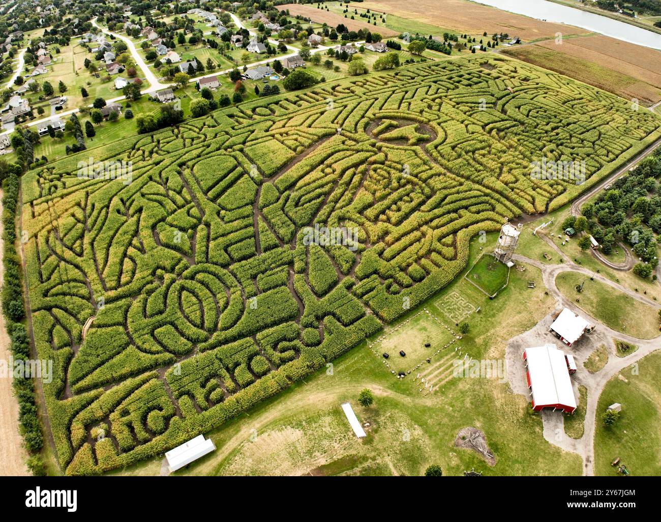 Corn Maze at the Richardson Adventure Farm in Spring Grove, Illinois ...