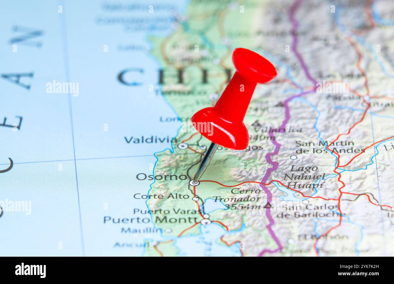 Osorno map hi-res stock photography and images - Alamy