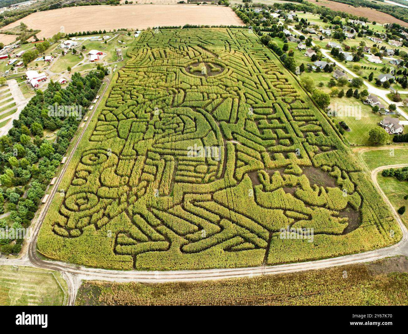 Corn Maze at the Richardson Adventure Farm in Spring Grove, Illinois ...