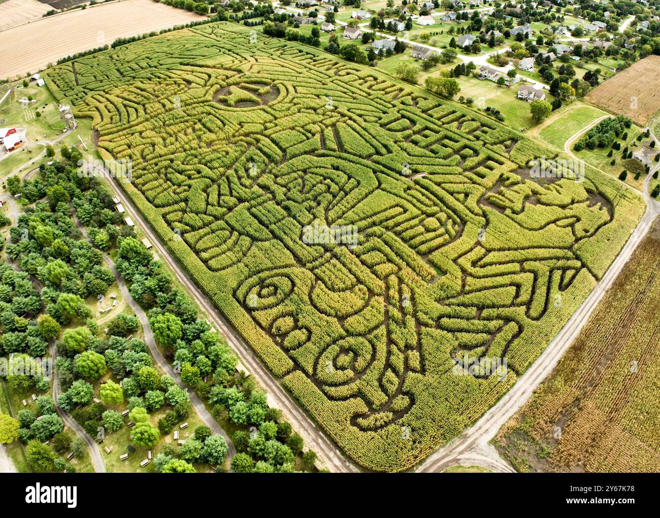 Corn Maze at the Richardson Adventure Farm in Spring Grove, Illinois ...