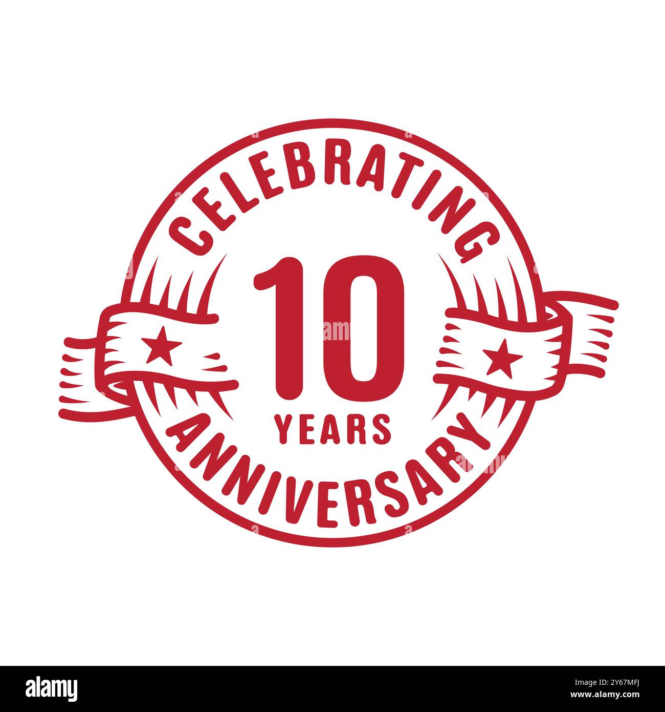 10 years logo design template. 10th anniversary vector and illustration ...