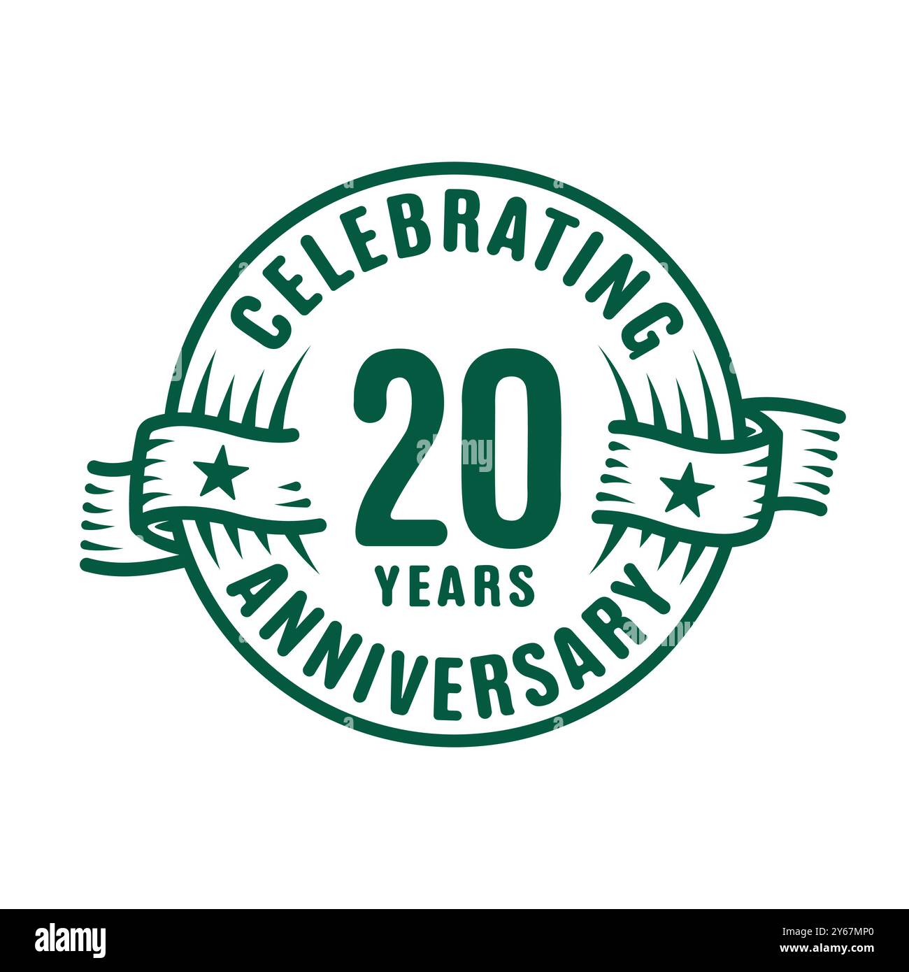 20 years logo design template. 20th anniversary vector and illustration ...