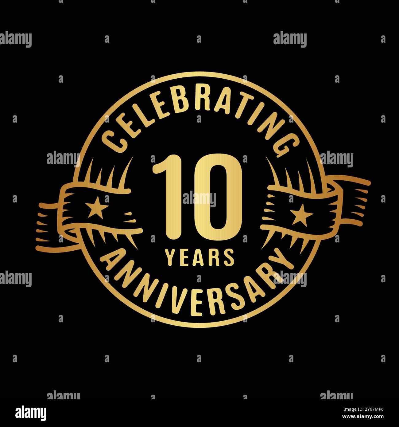 10 years logo design template. 10th anniversary vector and illustration ...