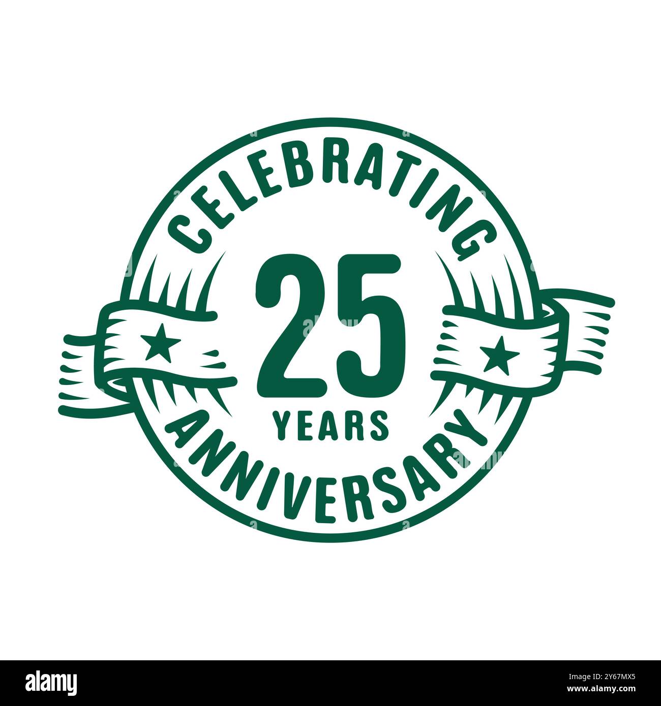 25 years logo design template. 25th anniversary vector and illustration ...
