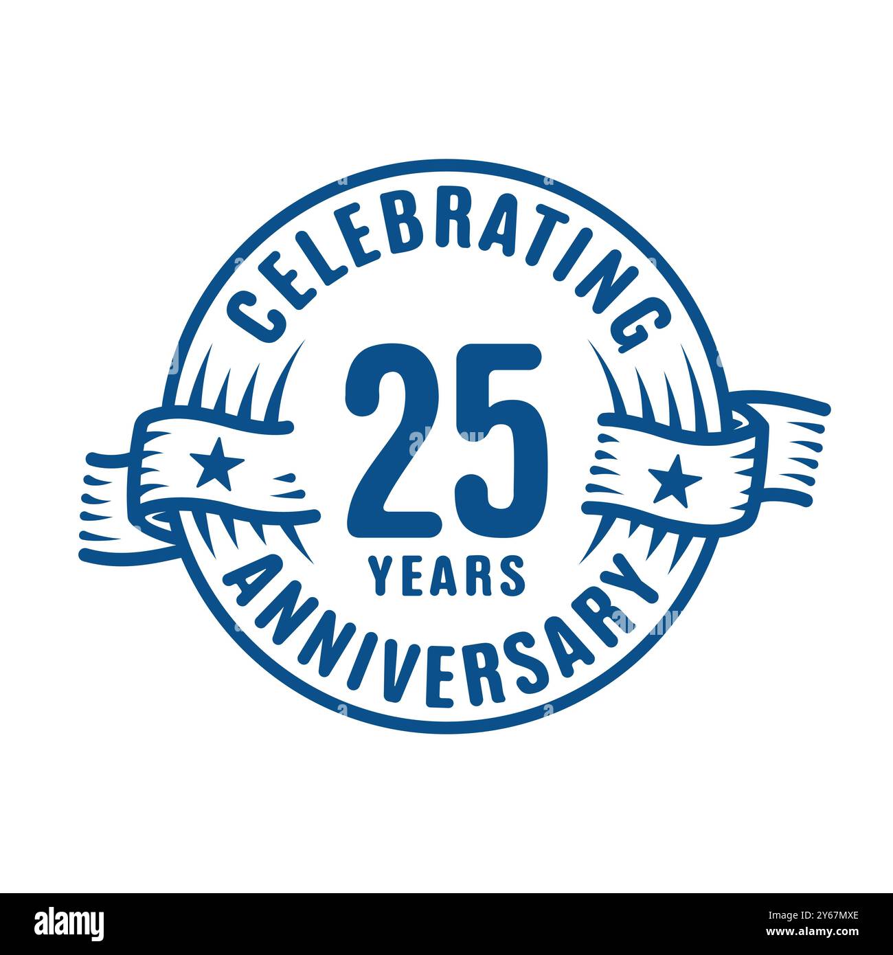 25 years logo design template. 25th anniversary vector and illustration ...