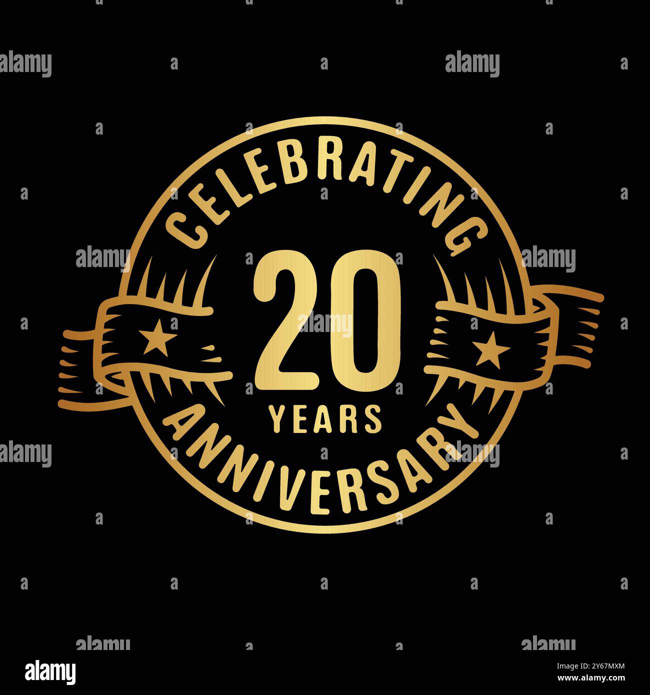 20 years logo design template. 20th anniversary vector and illustration ...