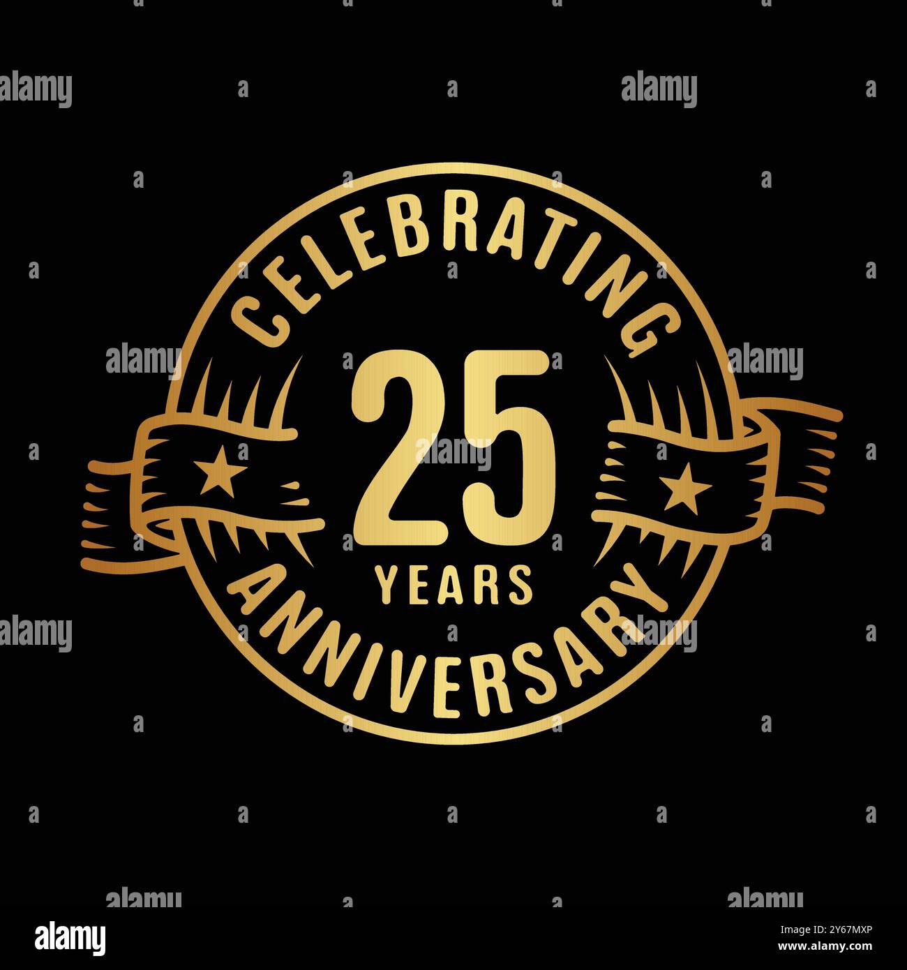 25 years logo design template. 25th anniversary vector and illustration ...