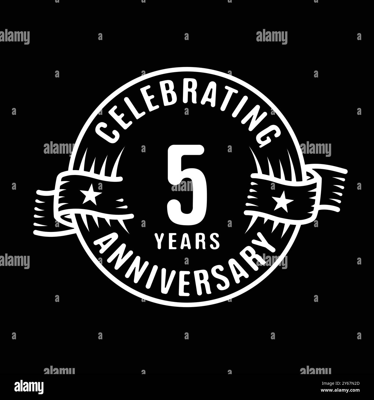 5 years logo design template. 5th anniversary vector and illustration Stock Vector Image & Art ...