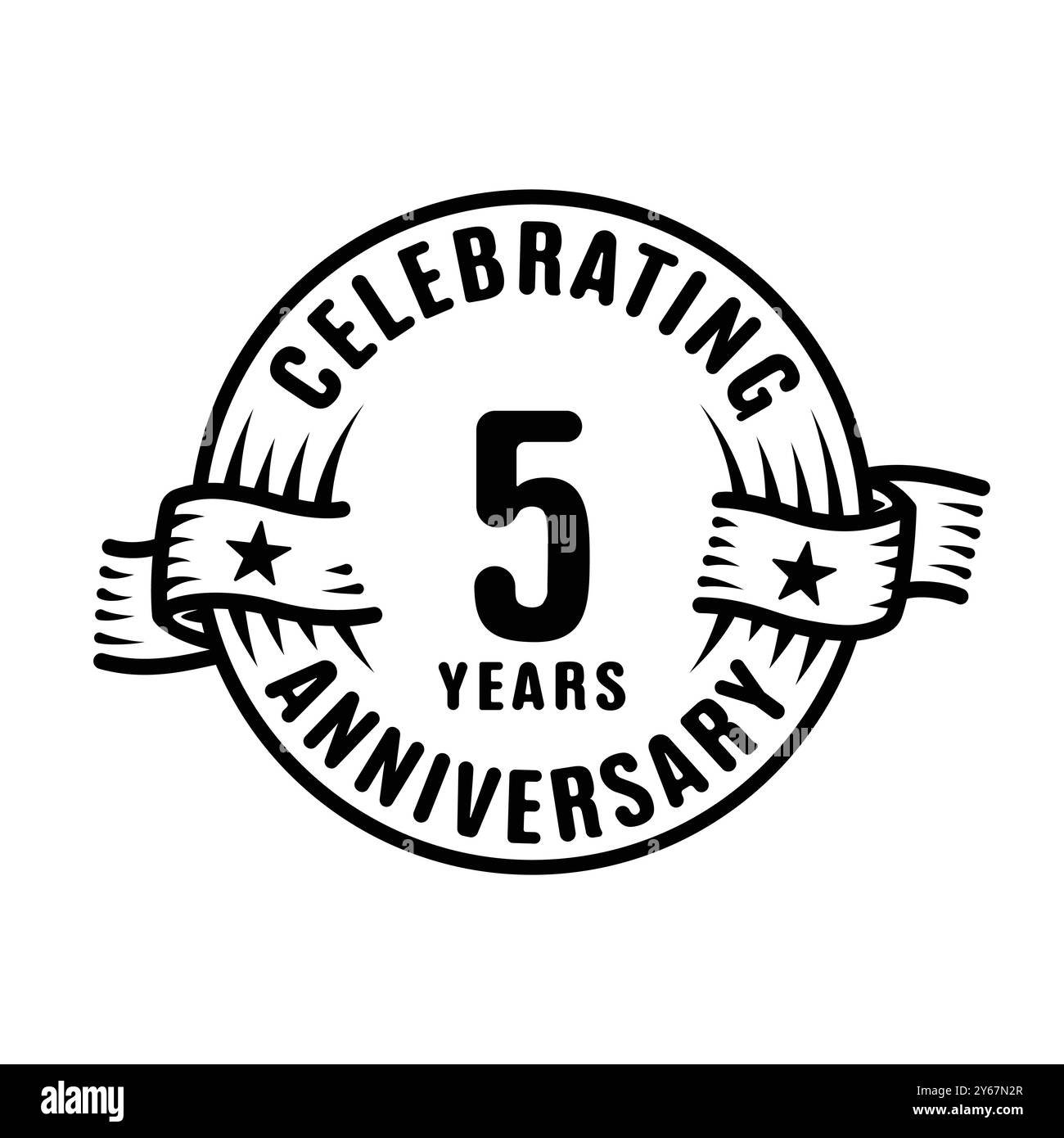 5 years logo design template. 5th anniversary vector and illustration ...