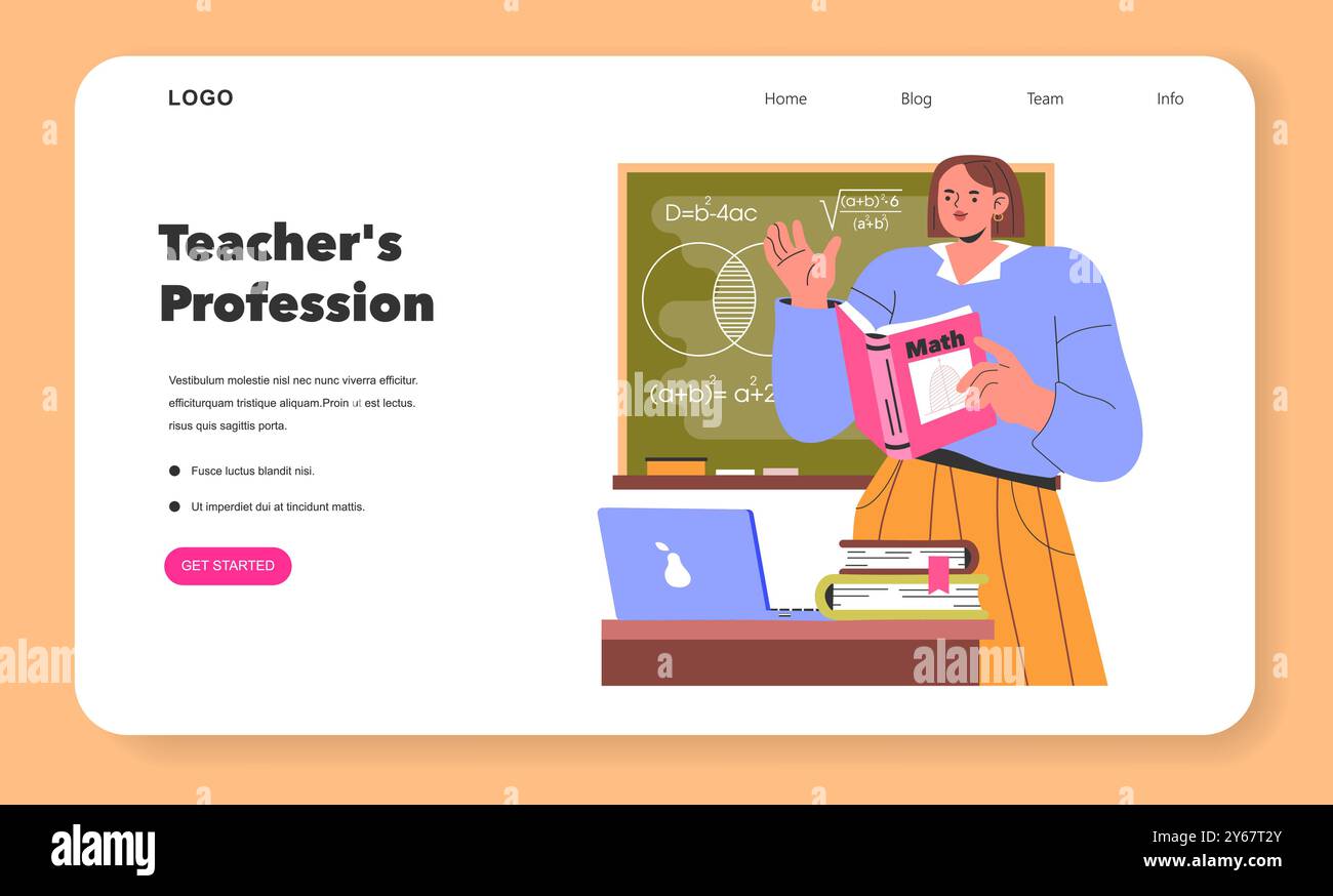 A vibrant illustration of a teacher interacting with students and ... A vibrant illustration of a teacher interacting with students and ...