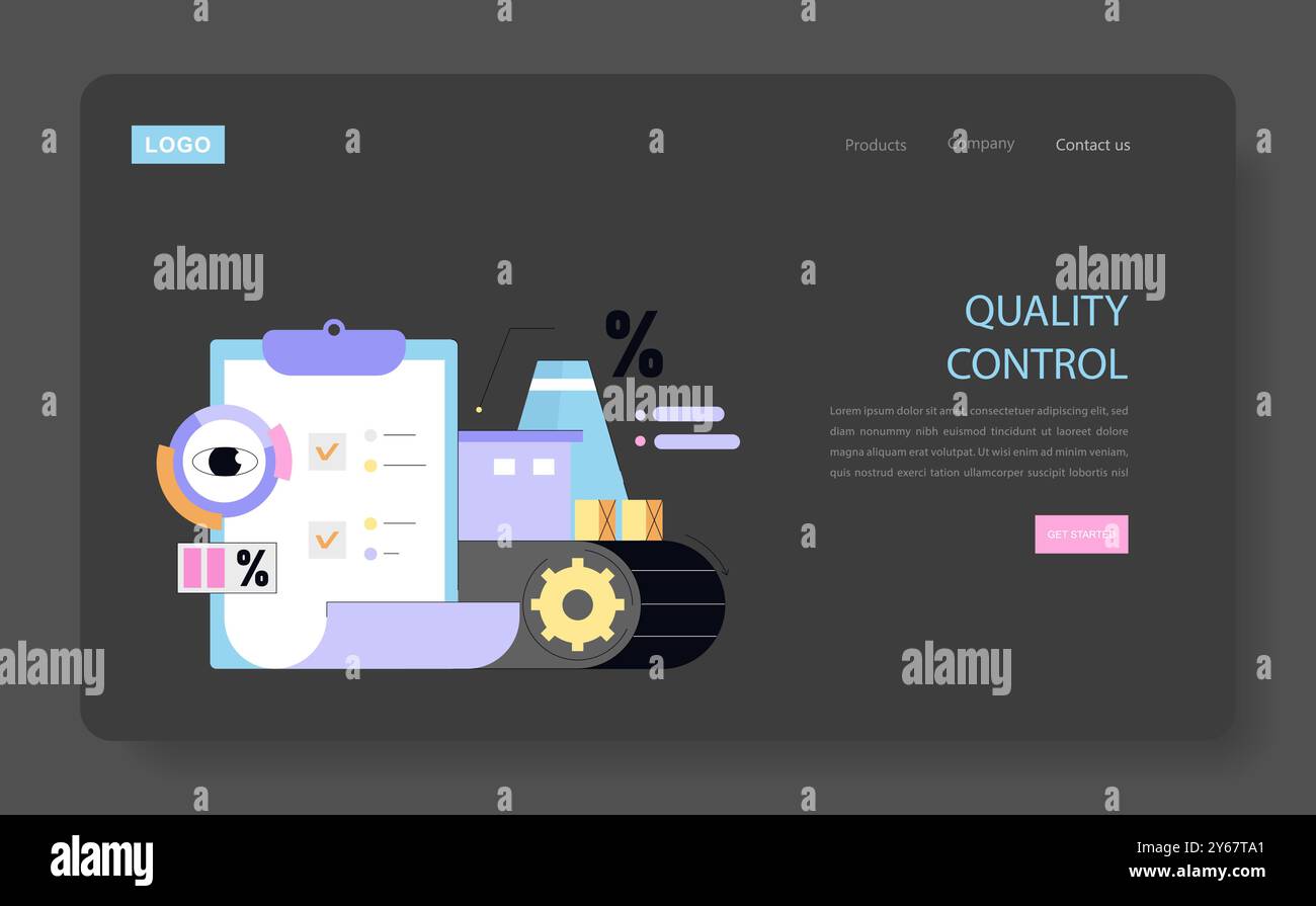 Artificial intelligence quality control concept. Magnifying glass ...