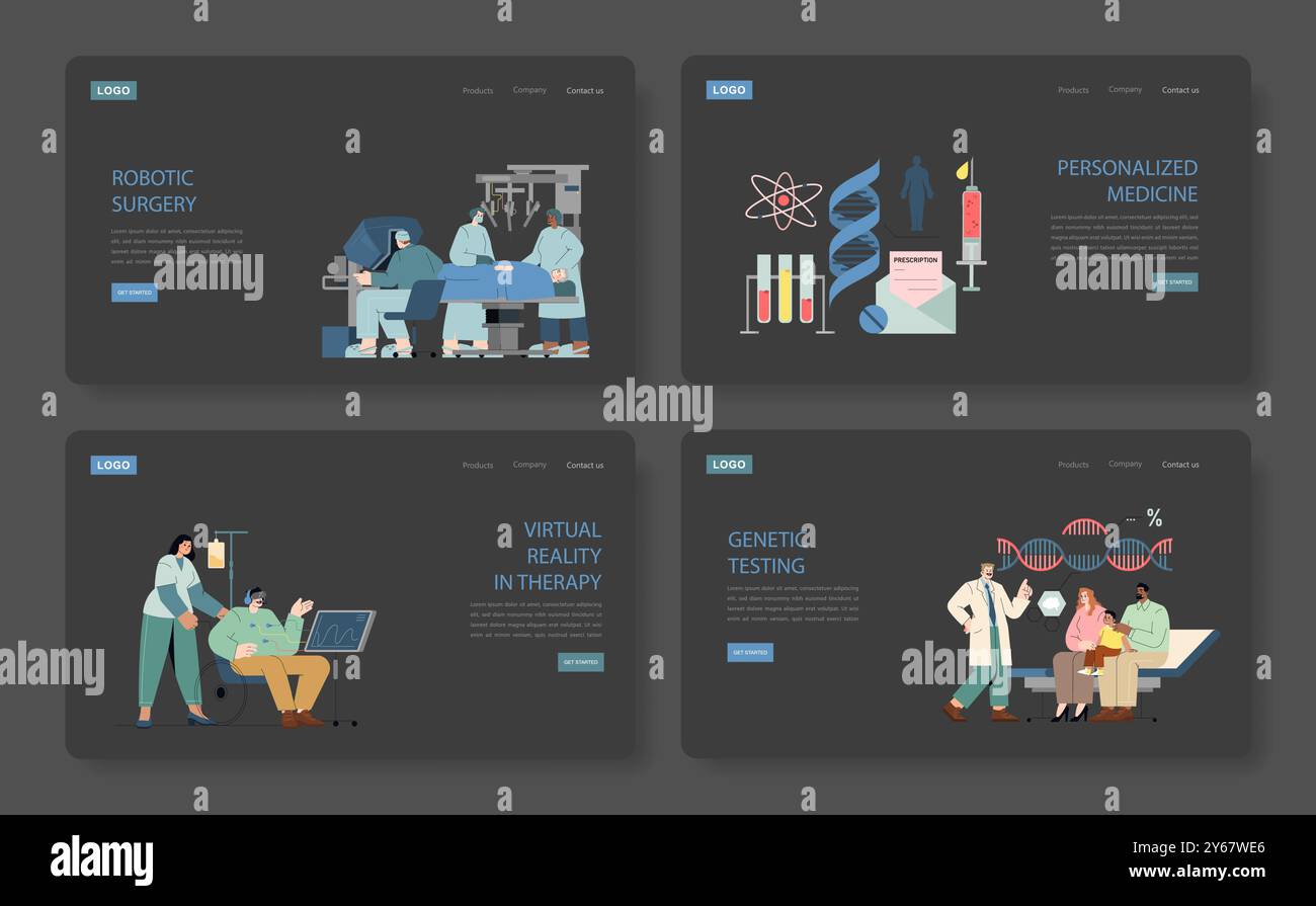 Medical innovation set. Advanced healthcare technologies. From robotic ...