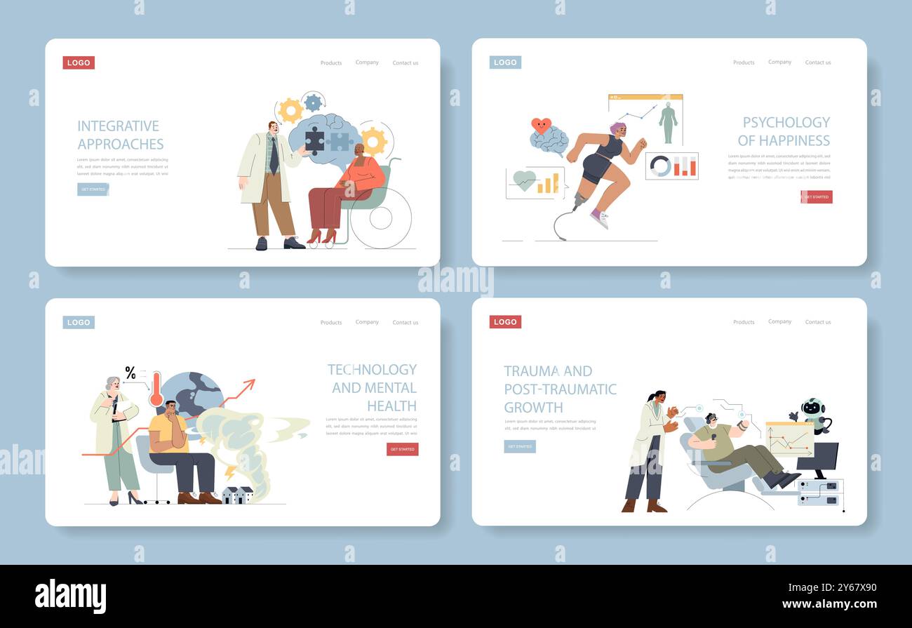 Psychology set. Diverse aspects of mental health explored through ...