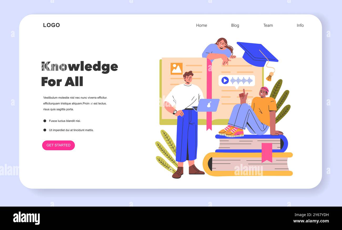 Knowledge for All concept. Accessible education theme with diverse ...