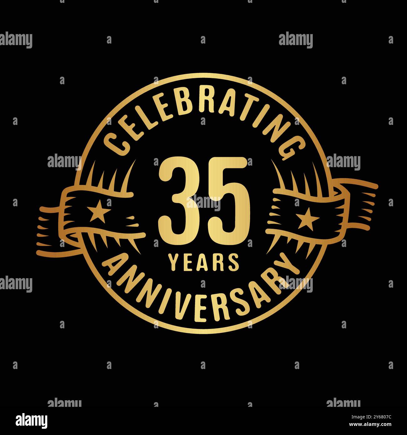 35 years logo design template. 35th anniversary vector and illustration ...