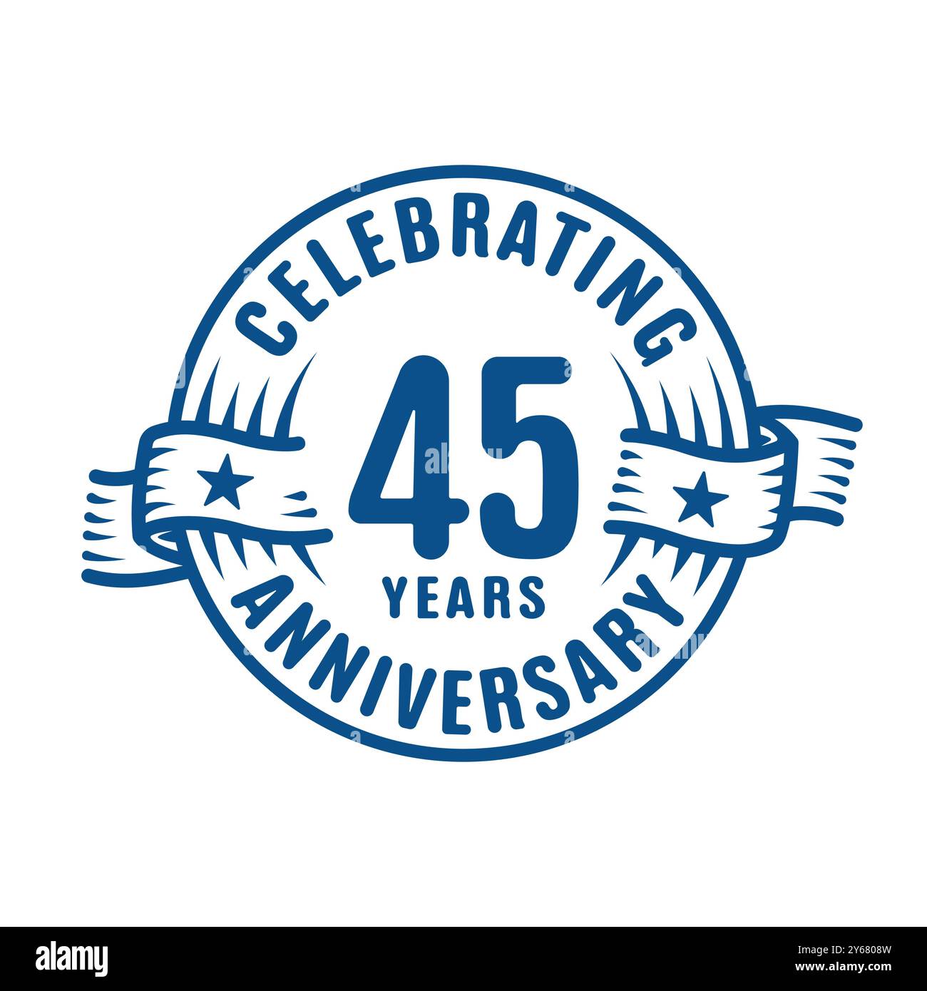 45 years logo design template. 45th anniversary vector and illustration ...