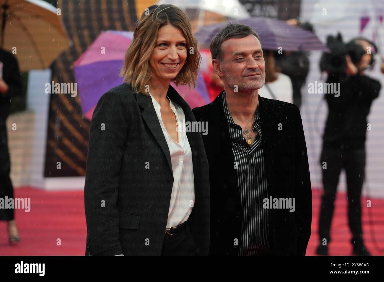 Deauville, France. 07th Sep, 2024. Adele Van Reeth, Augustin Trapenard ...