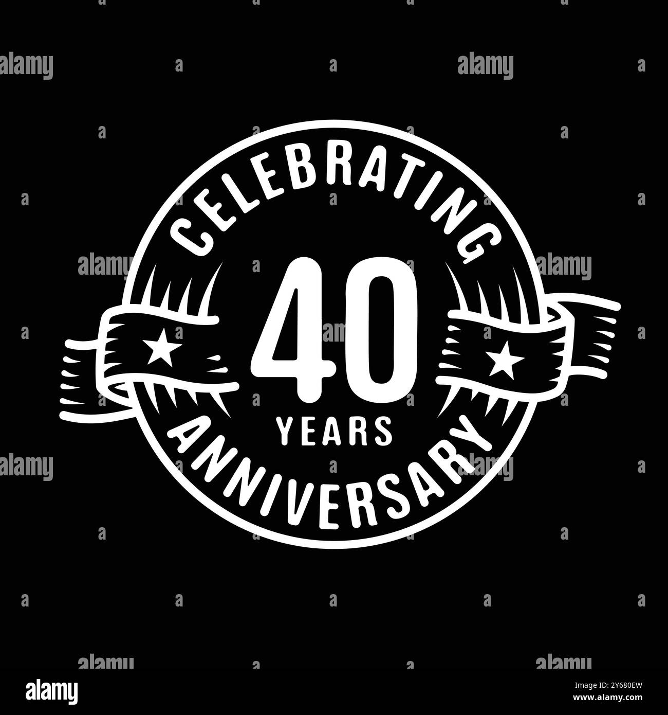 40 years logo design template. 40th anniversary vector and illustration ...