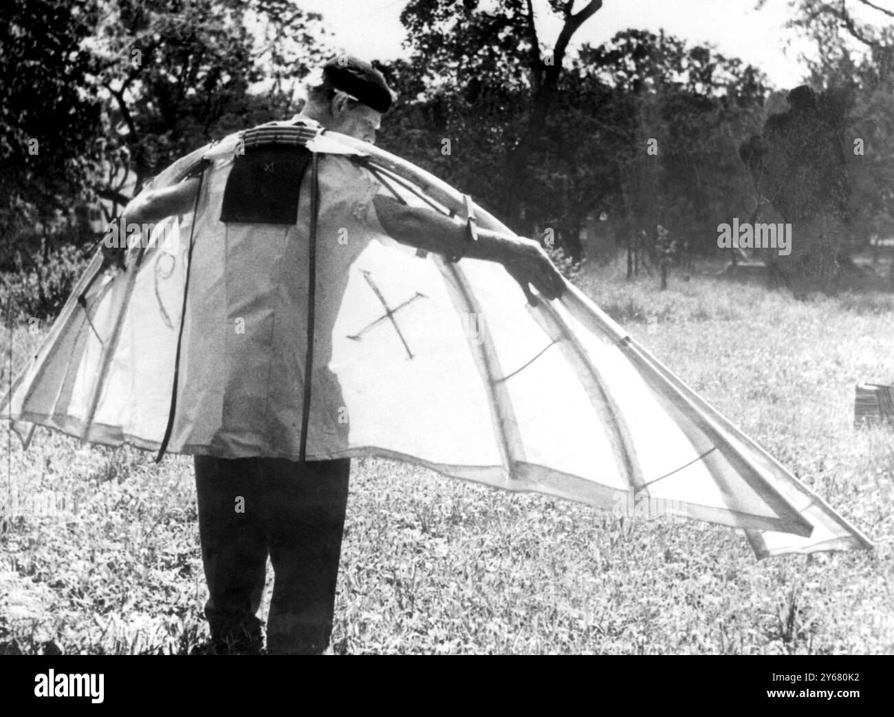 Stockholm: Gothenburg Wilhelm Henning wears home made wings of ...