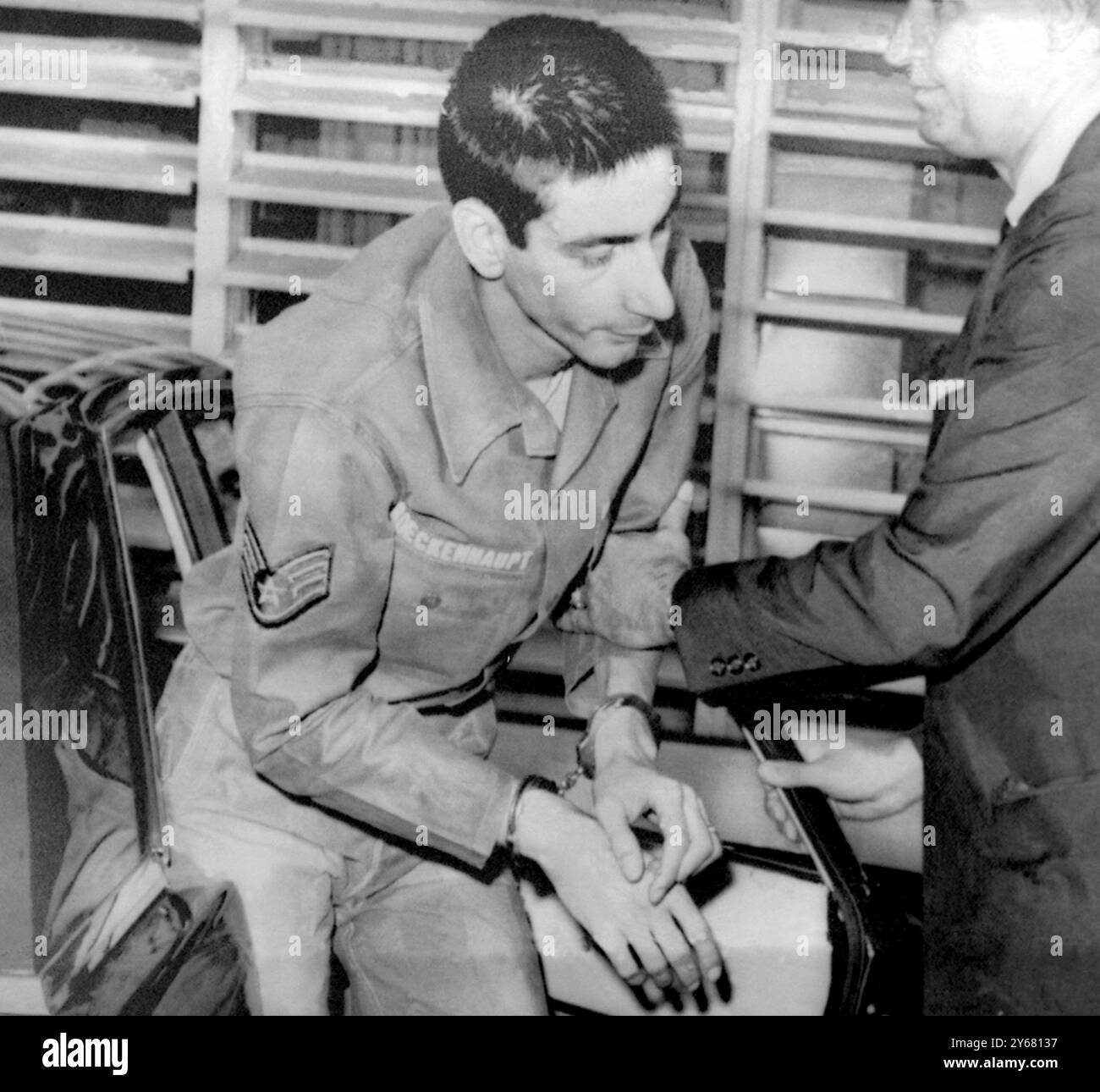 Los Angeles, California: In handcuffs, United States Air Force Sergeant ...