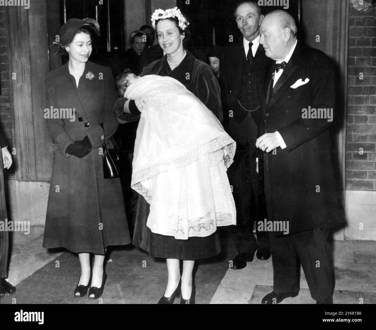 Queen Elizabeth II and Winston Churchill godparents at the christening ...
