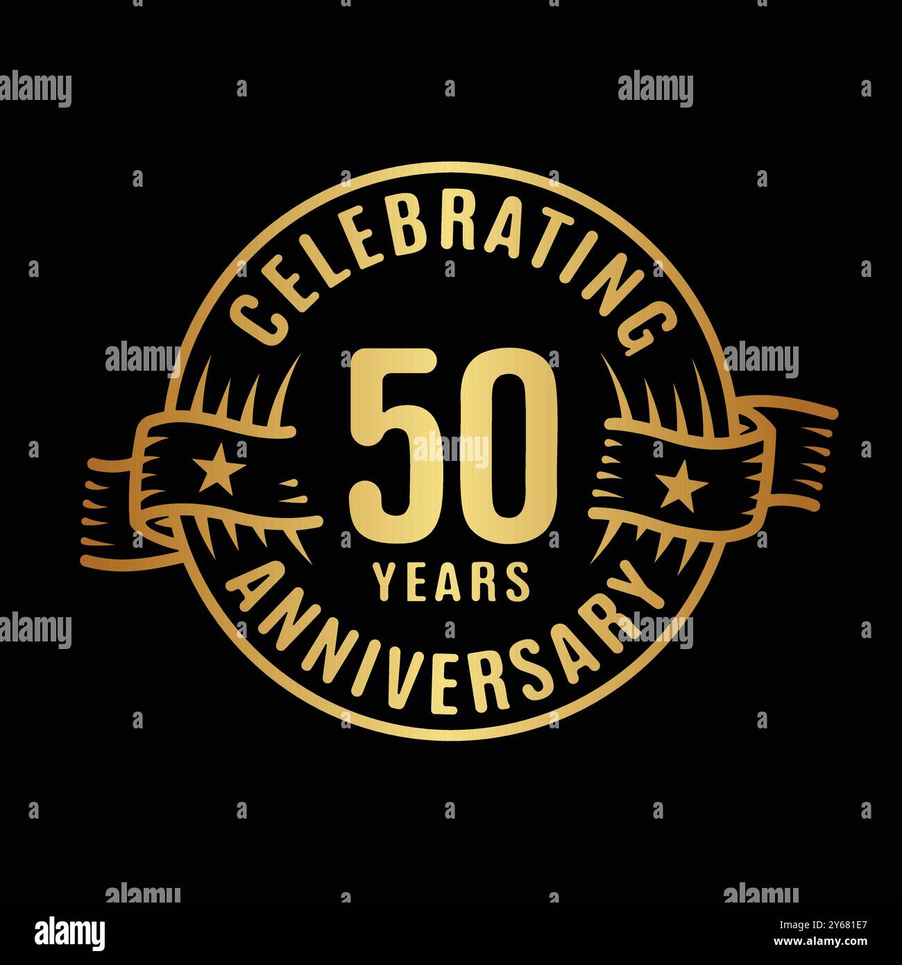 50 years logo design template. 50th anniversary vector and illustration ...