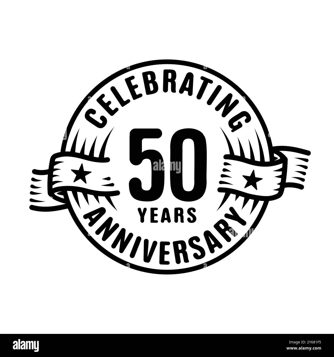 50 years logo design template. 50th anniversary vector and illustration ...