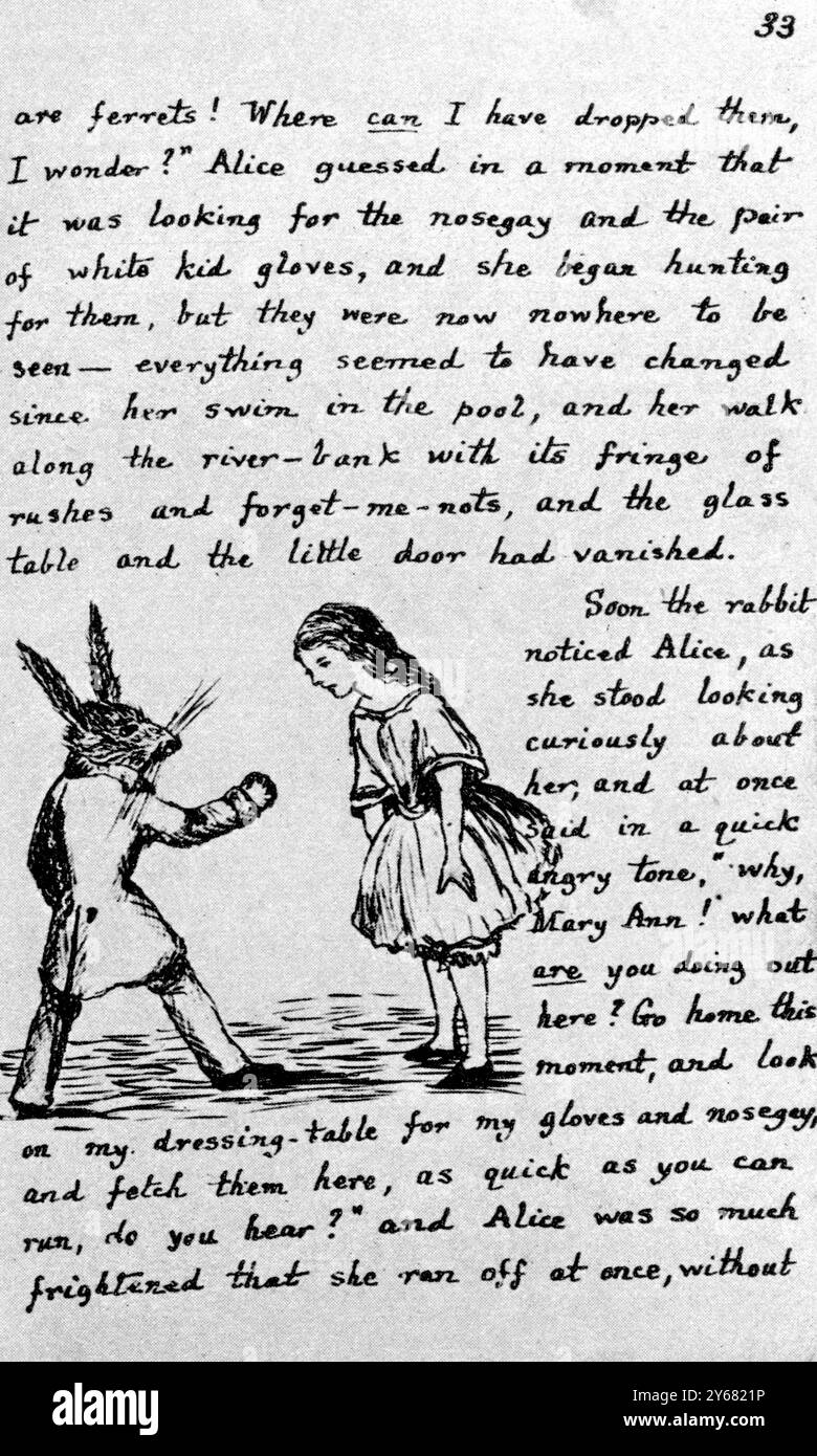 Lewis Carroll's own "Alice In Wonderland" drawings: The basis of ...