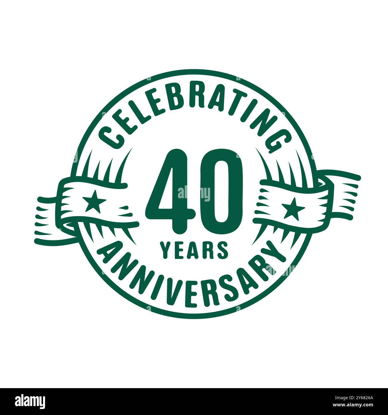 40 years logo design template. 40th anniversary vector and illustration ...