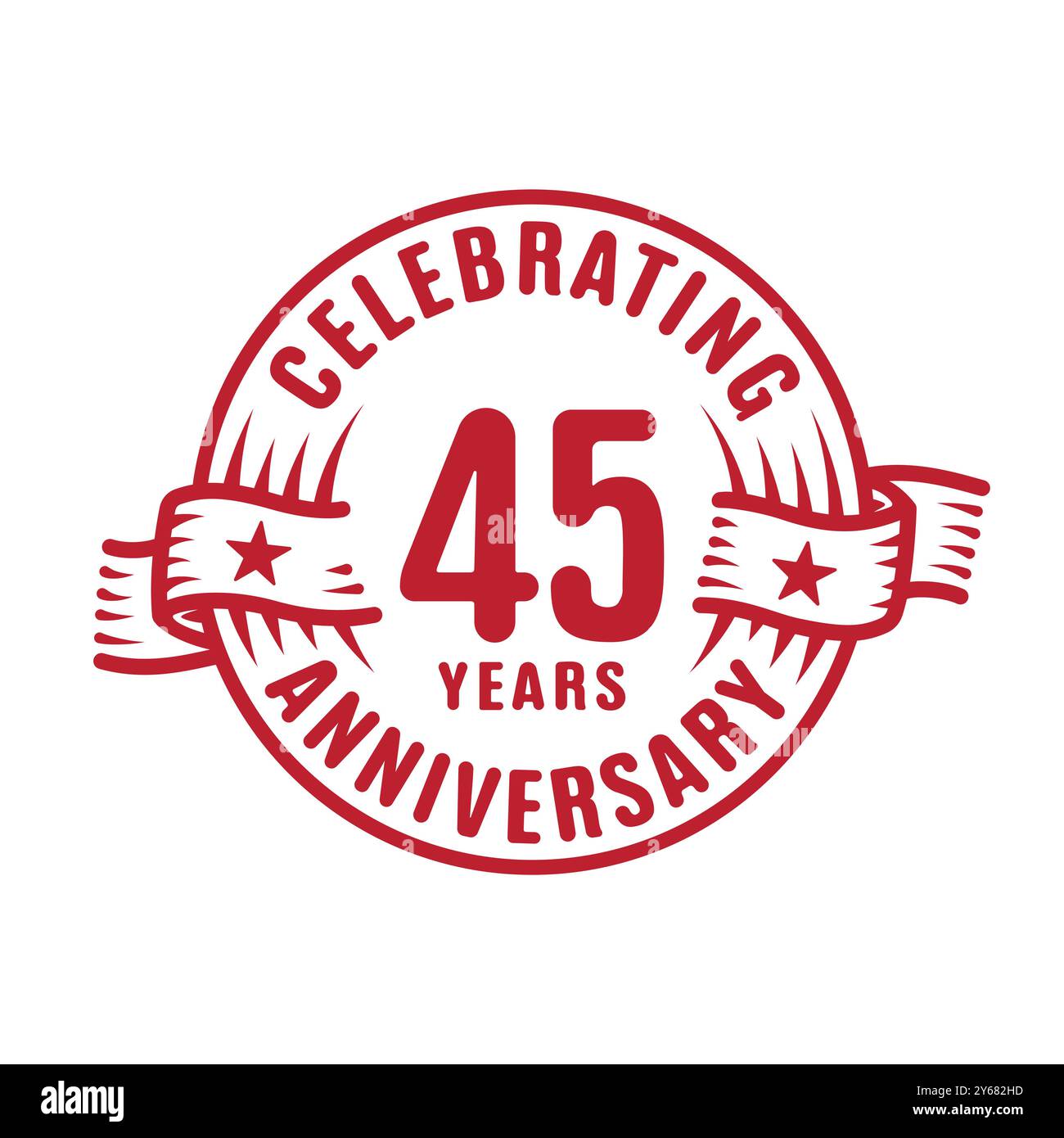 Template logo 45 anniversary vector hi-res stock photography and images ...