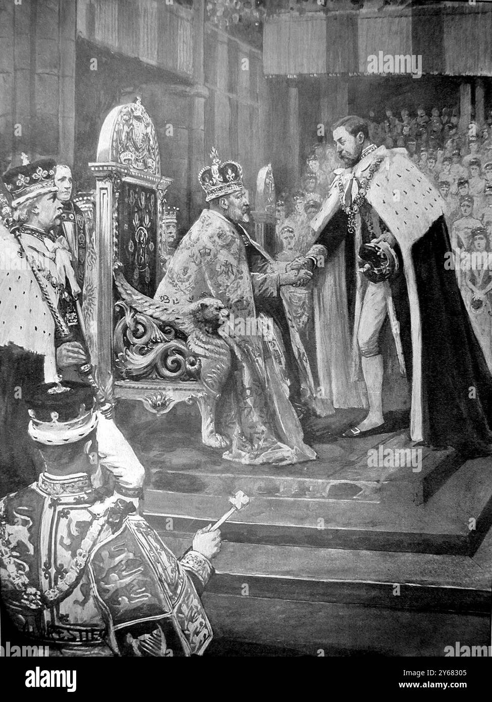 The Coronation Father and Son King Edward and Prince of Wales after the ...