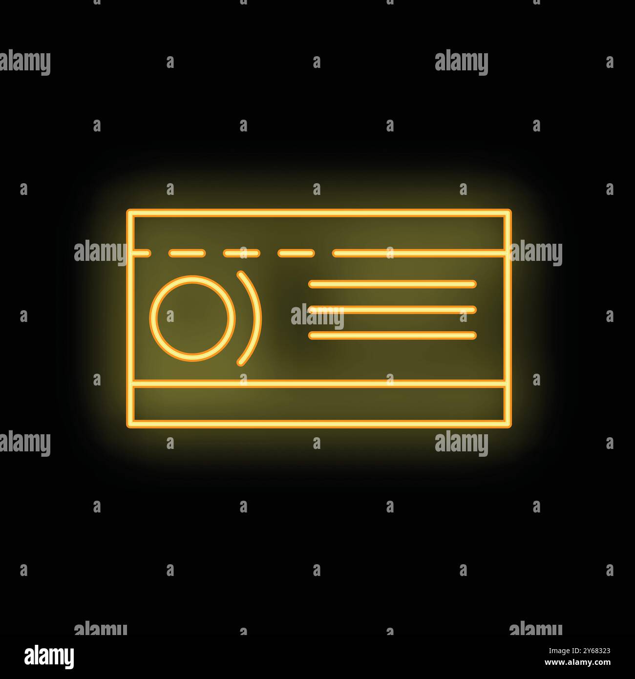 Glowing yellow outline credit card hi-res stock photography and images ...