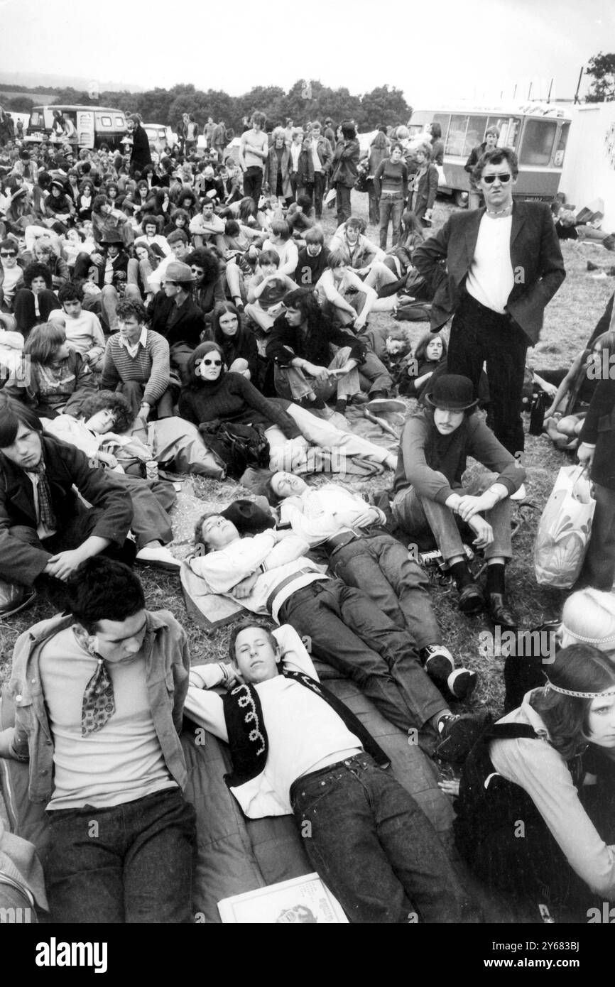 Pop festival Isle of Wight 31st August 1969 Stock Photo - Alamy