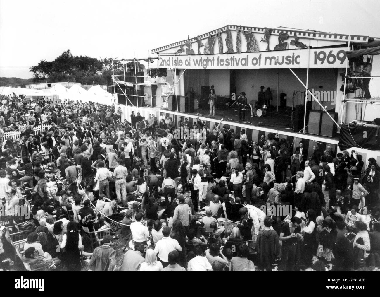 Pop festival Isle of Wight 1st September 1969 Stock Photo - Alamy
