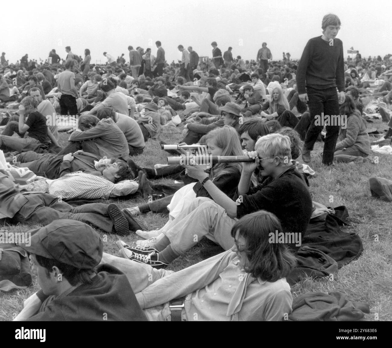 Pop festival Isle of Wight 31st August 1969 Stock Photo - Alamy