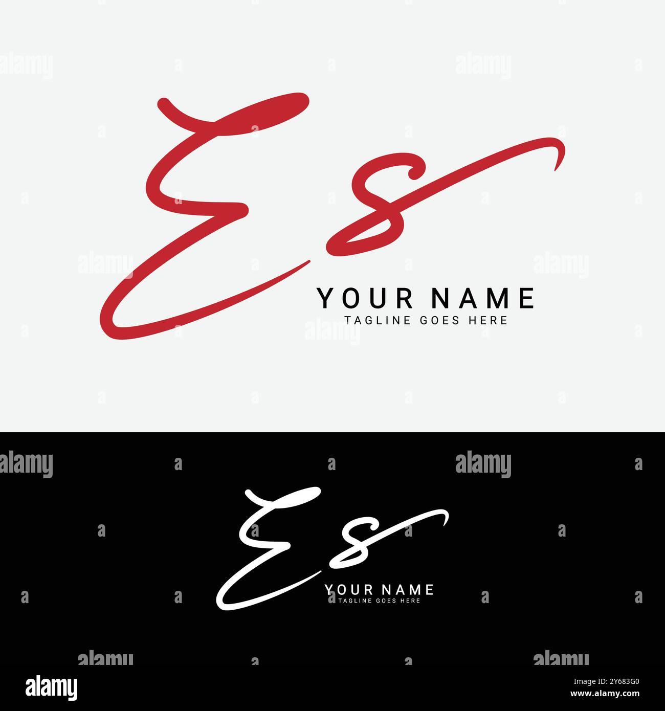 E, S, ES Initial letter logo. Alphabet ES Handwritten Signature logo Stock Vector Image & Art ...