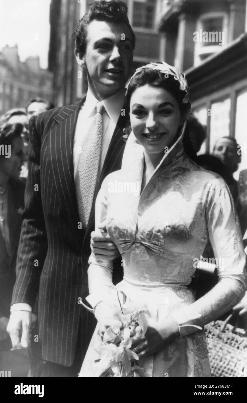 Joan Collins seen leaving Caxton Hall, London with her bridegroom ...