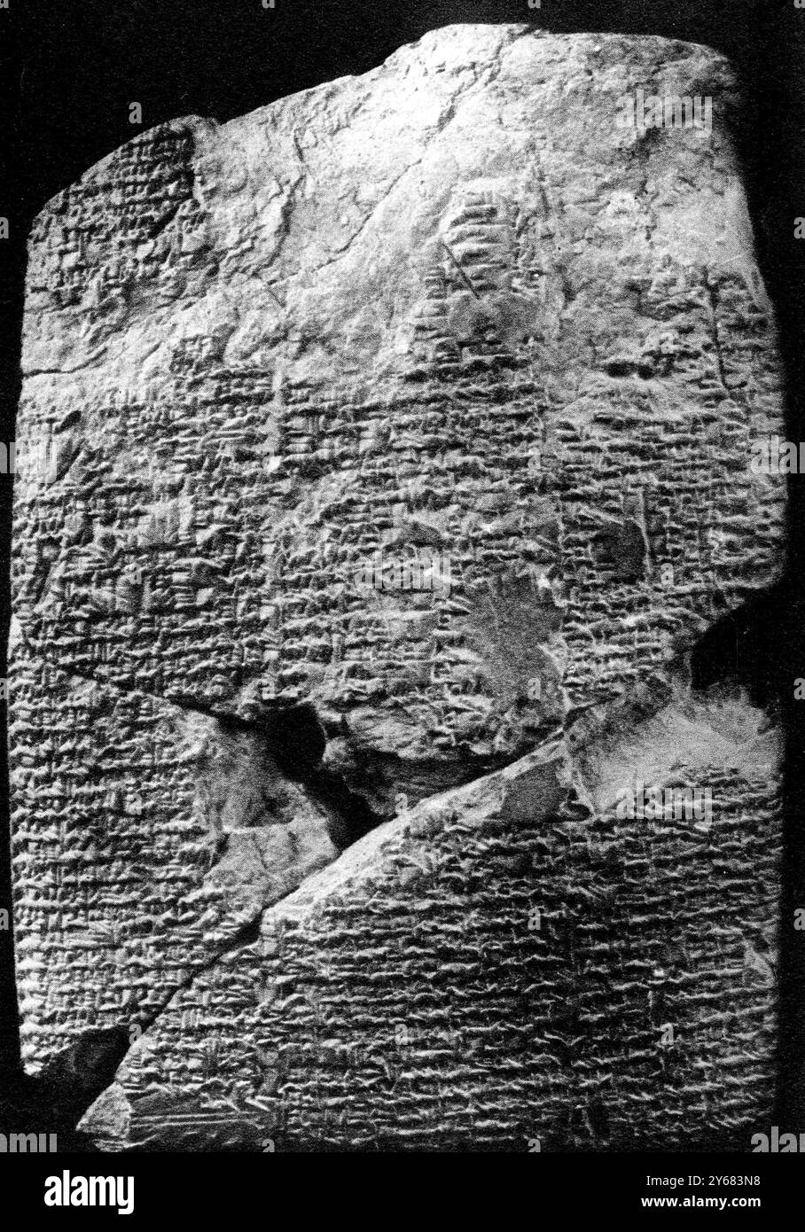 The reverse of a Sumerian tablet containing the story of the Flood and ...