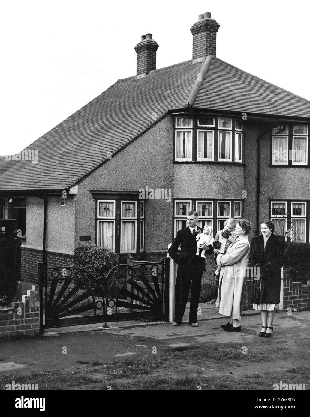 Suburbia in 1950s Stock Photo - Alamy