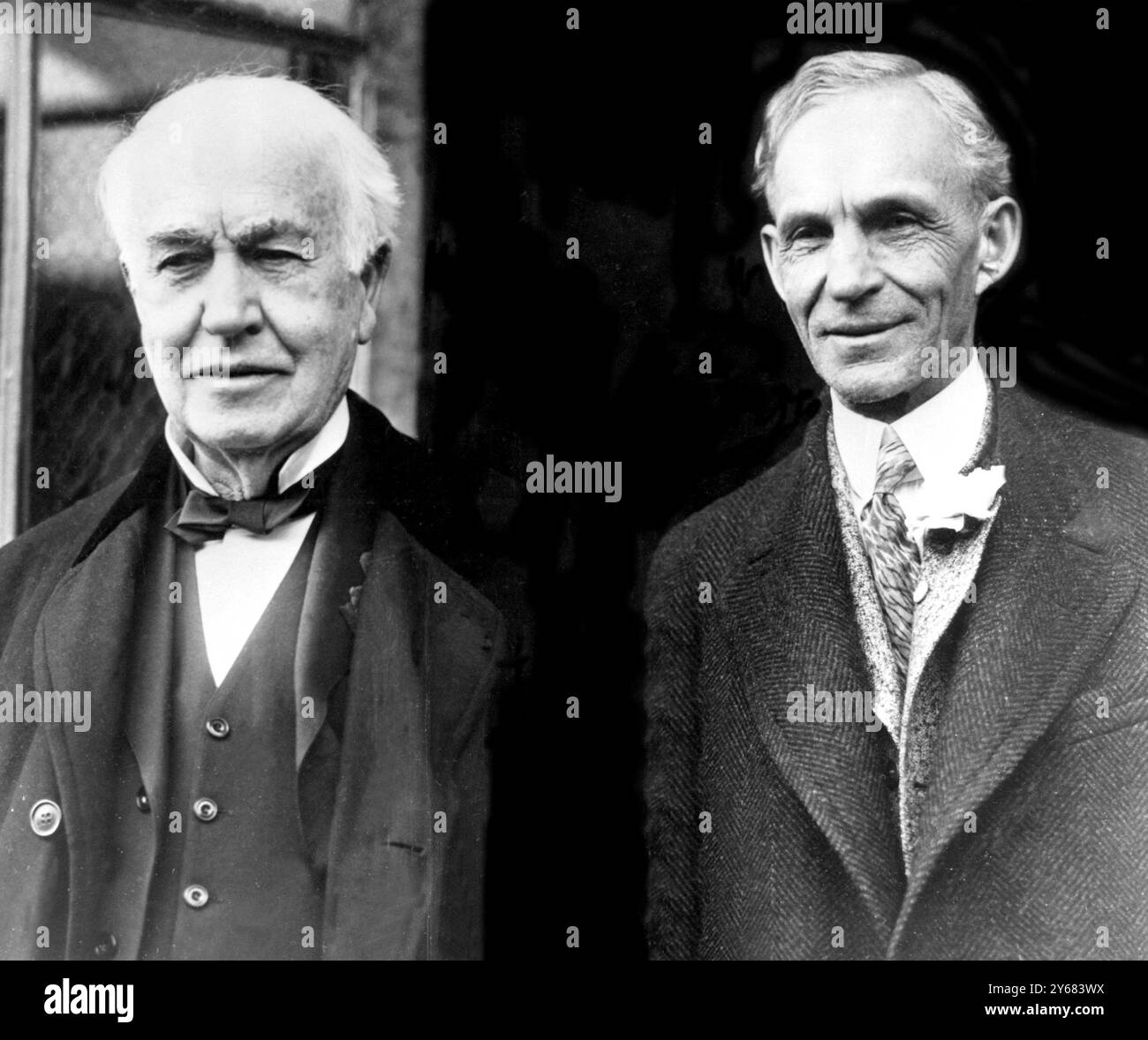 Thomas Edison (left) & Henry Ford Snr Stock Photo - Alamy