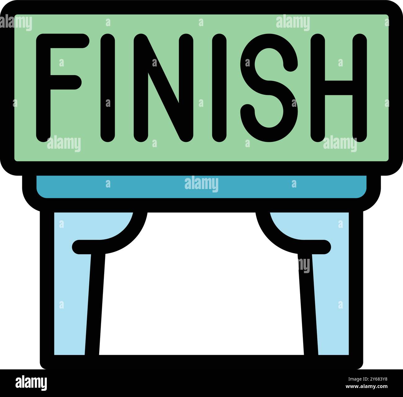 Finish line arch, a symbol of victory and achievement, marking the end ...