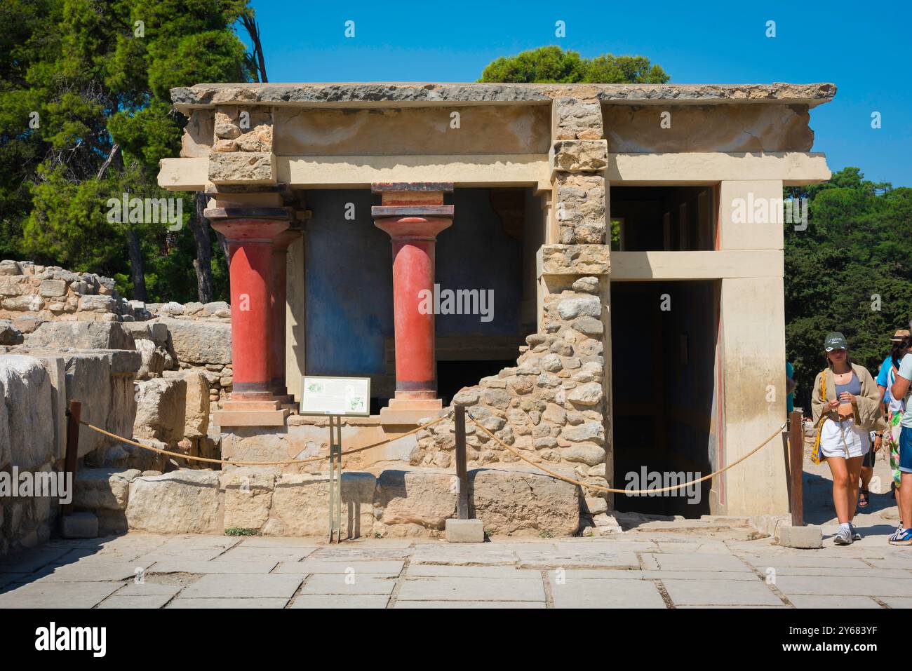 Lustral Basin Knossos Crete, view of the ruins of the structure known ...