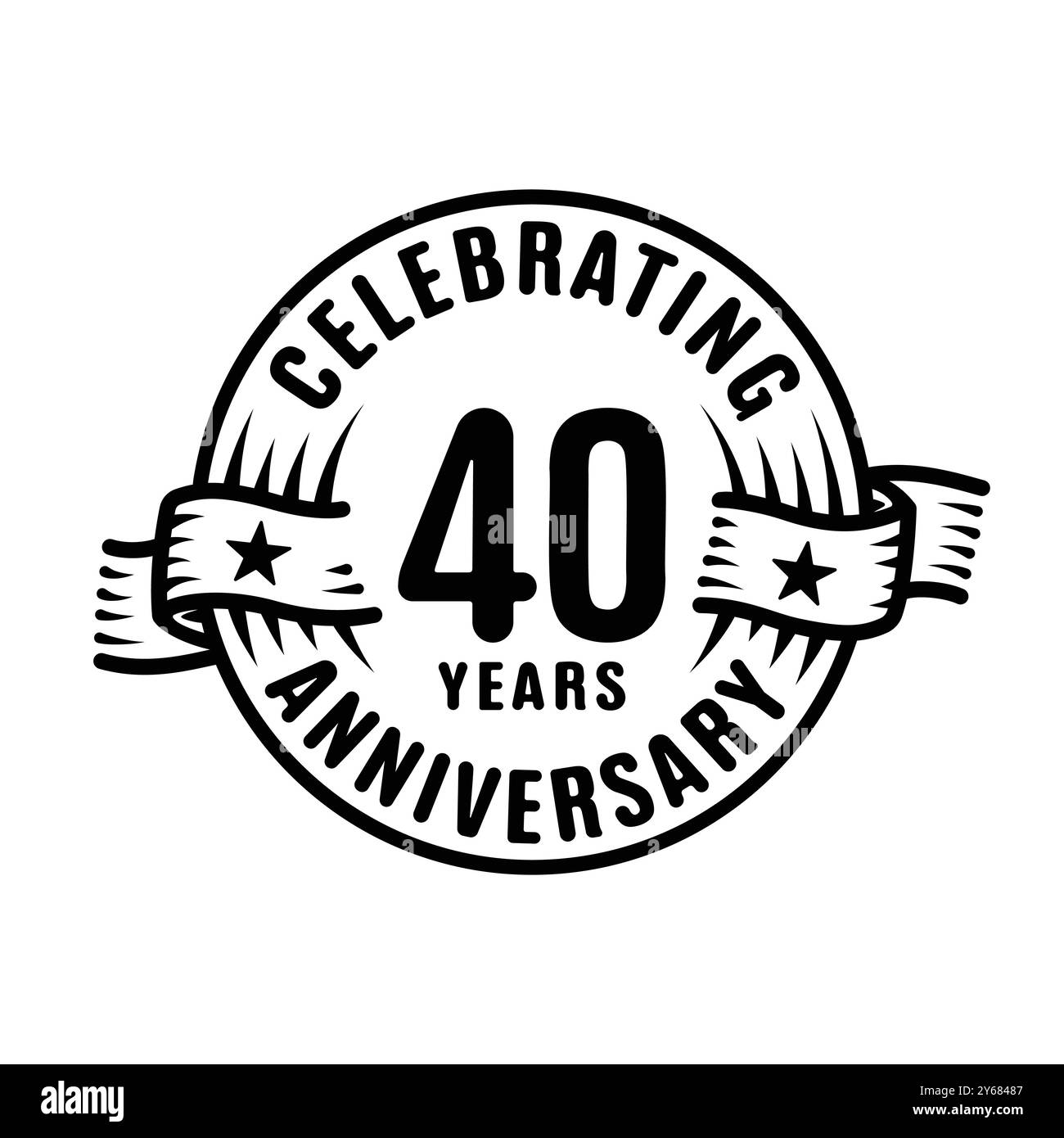 40 years logo design template. 40th anniversary vector and illustration ...