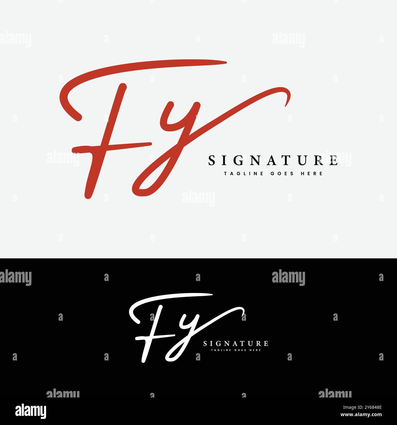 F, Y, FY Initial letter logo. Alphabet FY Handwritten Signature logo ...