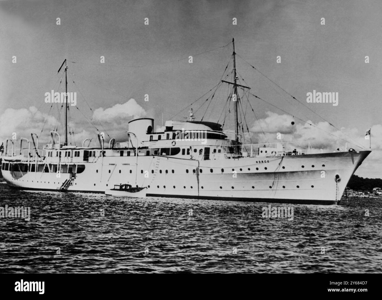 The Norwegian Royal Yacht, Norge, which was presented by the Norwegian ...